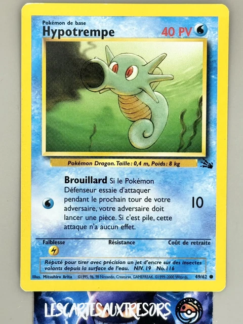 CARTE POKÉMON HYPOTREMPE 49/62 EDITION 2 ED2 Fossile VF FR EUR 3,79 - PicClick FR