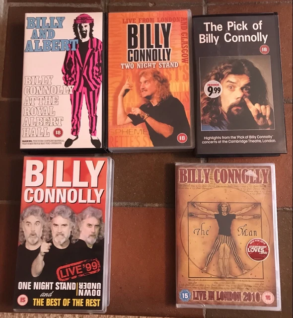BILLY CONNOLLY 4 VHS Video Tapes & 1 DVD £5.95 - PicClick UK