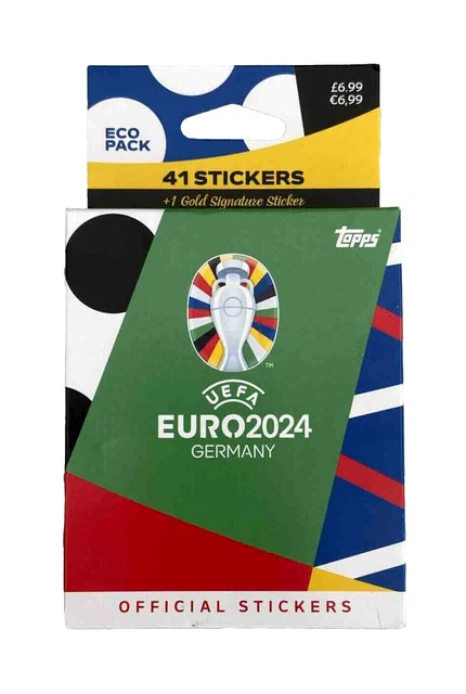 TOPPS UEFA EURO 2024 Germany Sticker Eco Pack With 41 Stickers & 1 X ...