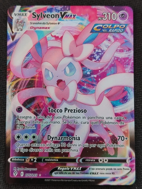 SYLVEON VMAX 075/203 Pokémon V Max Rapid Strike Colpo Rapido EUR 24,99 ...