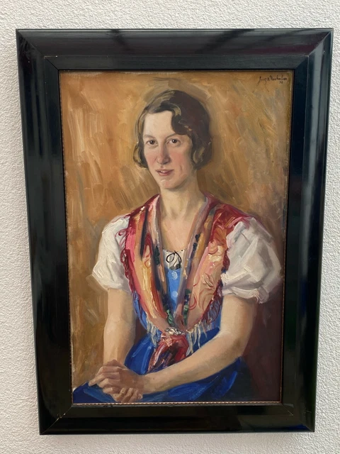 ÖLGEMÄLDE FRAU PORTRAIT EINER DAME Franz NEUHUBER (1909-1999) GEMÄLDE GERAHMT EUR 199,00 ...