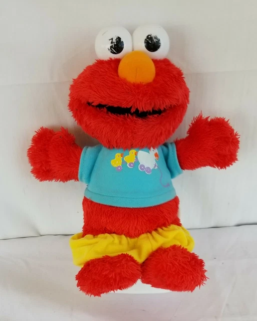 HASBRO SESAME STREET Talking Elmo Plush 12" Brush Your Teeth Toothbrush ...
