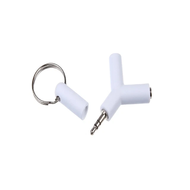 3 .5MM AUDIO Jack Splitter Headphone Adapter Y Shaped Earphones ...