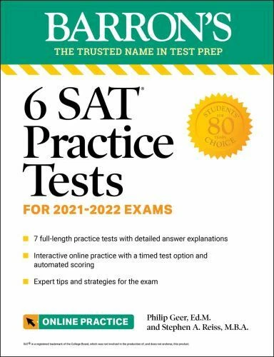7 SAT PRACTICE Tests 2023 + Online Practice [Barron's Test Prep] £17.32 ...