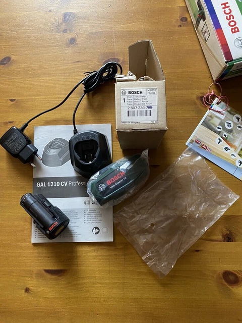 BOSCH STARTER-SET PBA 10,8V.-12V 1,3Ah. +Ladegerät GAL 1210 CV + USB ...