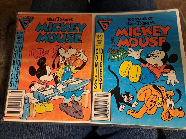 WALT DISNEY'S MICKEY Mouse (Comic Digest) 1987 No.3 & 4 Gladstone ...