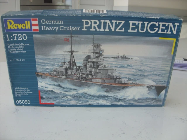 REVELL PRINZ EUGEN WW2 German Heavy Cruiser Model Kit 1/720 Scale £25. ...