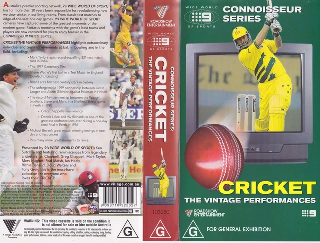 CRICKET THE VINTAGE Performances~Video Vhs Pal~A Rare Find $19.99 ...