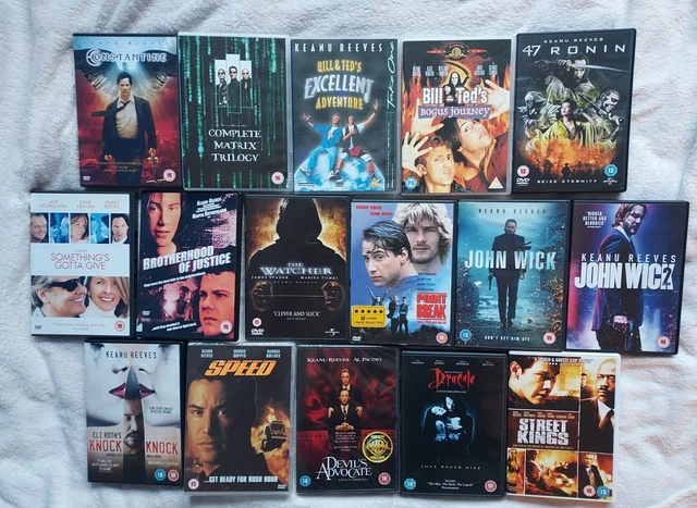18 R2 KEANU Reeves DVD BUNDLE MATRIX TRILOGY KNOCK KNOCK POINT BREAK ...