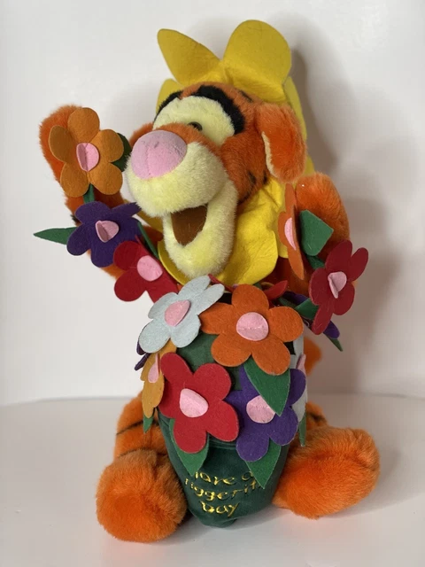 DISNEY HAVE A Tiggerific Day Plush Tigger Flower Pot Winnie The Pooh ...