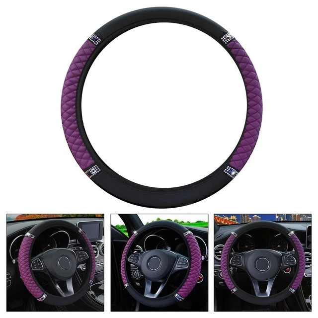 HOUSSE DE VOLANT en cuir PU noir et violet universelle pour 15''/37 38 cm EUR 11,76 - PicClick FR