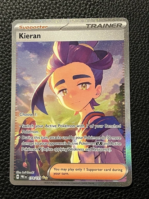 KIERAN 174/131 PRISMATIC Evolutions SIR Trainer Pokémon TCG Near Mint £ ...