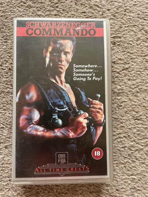 ARNOLD SCHWARZENEGGER VHS Commando CBS FOX 1990 Video Tape Vintage £12. ...