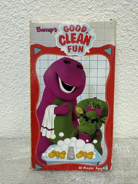 BARNEY’S GOOD, CLEAN Fun VHS 1998 Vintage Kids Sing Along Lyrick RARE £ ...