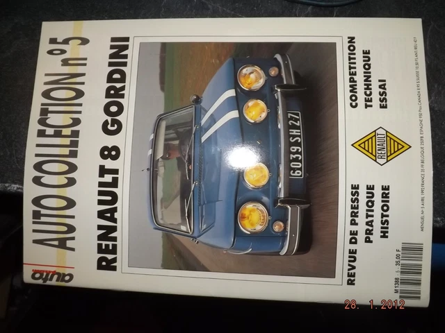 GC REVUE AUTO collection n°5 Renault 8 Gordini Histoire Competition ...