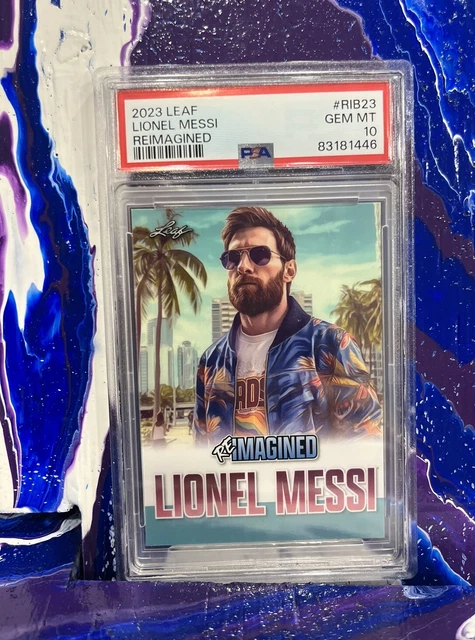 LIONEL MESSI PSA 10 Leaf 2023 Reimagined Soccer Rib23 Sports Trading ...