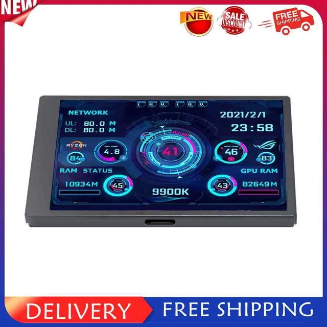 AIDA64 COMPUTER MONITOR for Mini ITX Case Type-C Secondary Screen USB ...