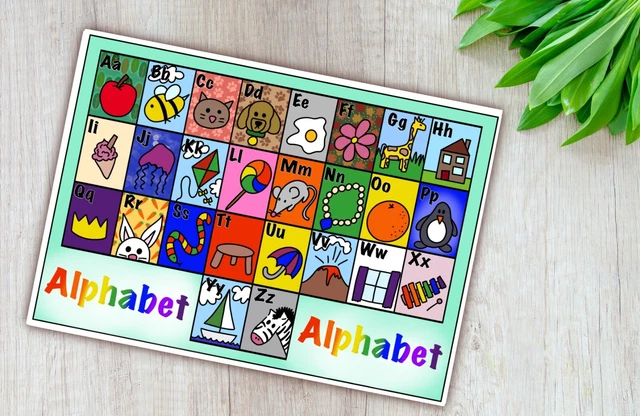 HANDMADE A4 LAMINATED Alphabet Chart, Children, kids, Teacher Activity ...