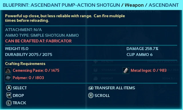 ARK SURVIVAL ASCENDED Pump Action Shotgun Blueprint PVE XBOX PS5 PC EUR ...