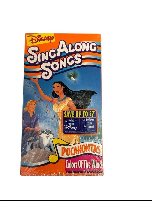 DISNEY SING-ALONG SONGS Pocahontas Colors of the Wind VHS Tape 1995 EUR ...