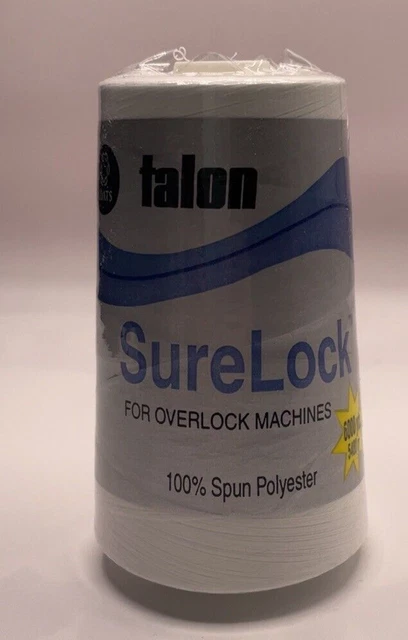 COATS & CLARK Surelock Overlock WHITE Thread 100% Spun Polyester 6000 ...