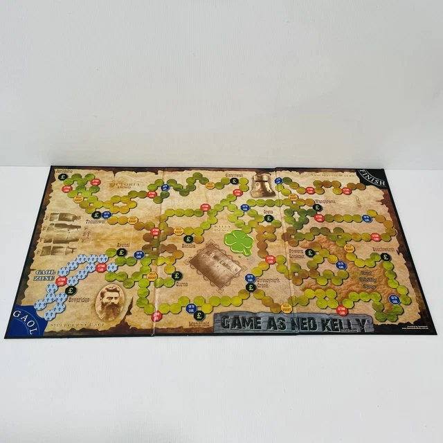GAME AS NED Kelly Board Game Complete Australian Bushranger Blue Opal ...