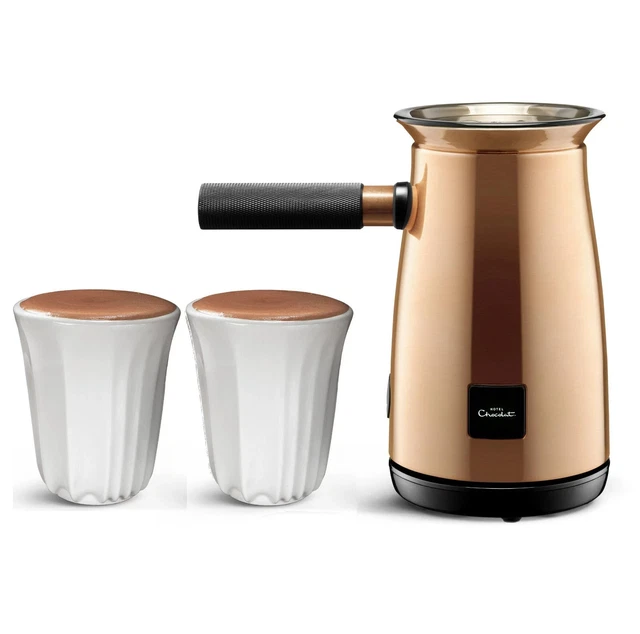 HOTEL CHOCOLAT VELVETISER Hot Chocolate Machine Copper Edition + 2 ...