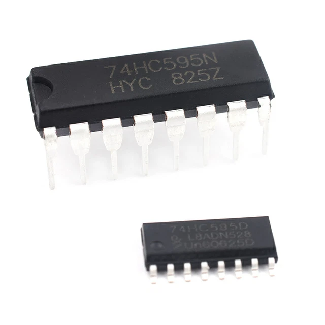 IC 74HC595 SM74HC595D 74HC595D 8-Bit Shift Register DIP-16 / SOP-16 New ...