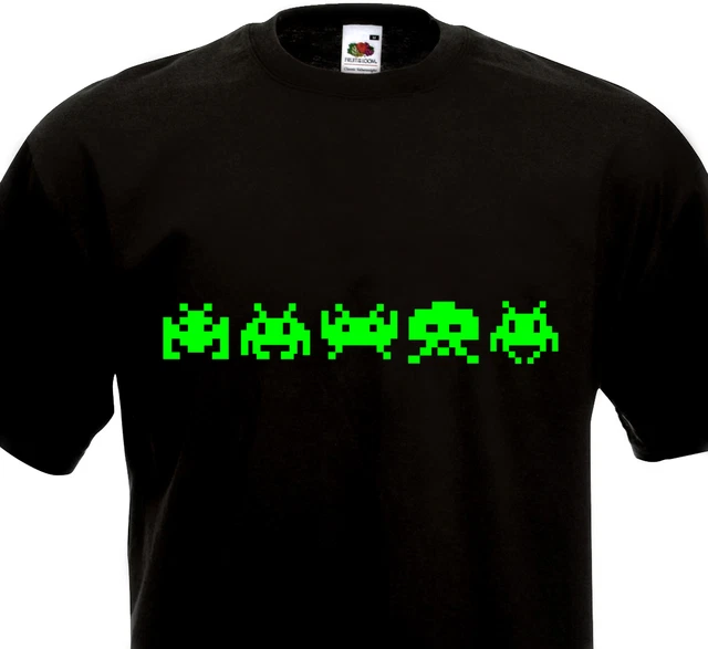 VINTAGE SPACE INVADERS Arcade 80's-80's Atari Geek Console T-Shirt ...