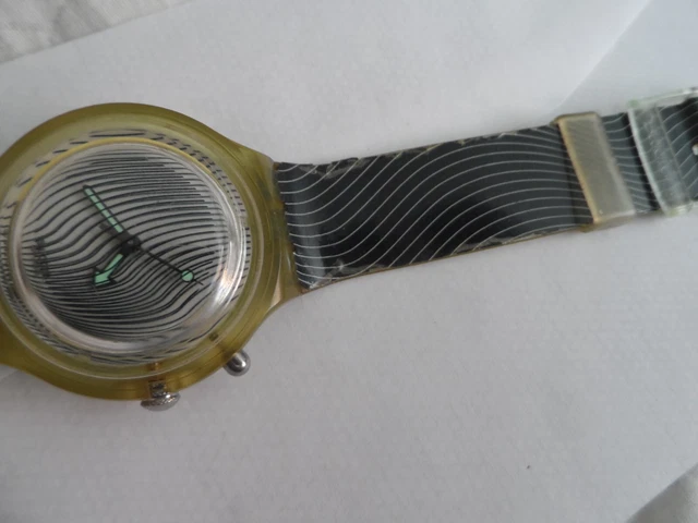 RARE SWATCH 200M Swiss Made Backlight Quartz Mens Watch S6 45.Needs ...