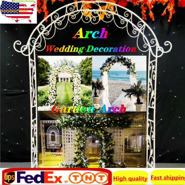 METAL IRON STAND Arch Wedding Party Prom Garden Floral Decoration Rack ...