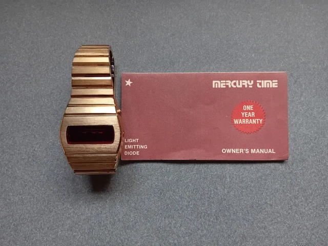 VINTAGE MERCURY TIME Electronic Digital Watch - Not Working - Spares ...