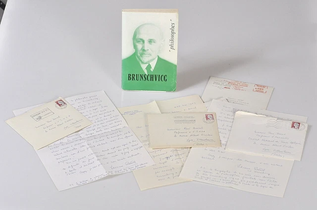 BRUNSCHVICG, RENÉ BOIREL + 3 lettres d' Adrienne R. Weill , fille de ...
