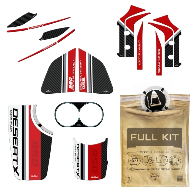 KIT ADESIVI 3D Paraserbatoio Serbatoio Parafango compatibili Ducati ...