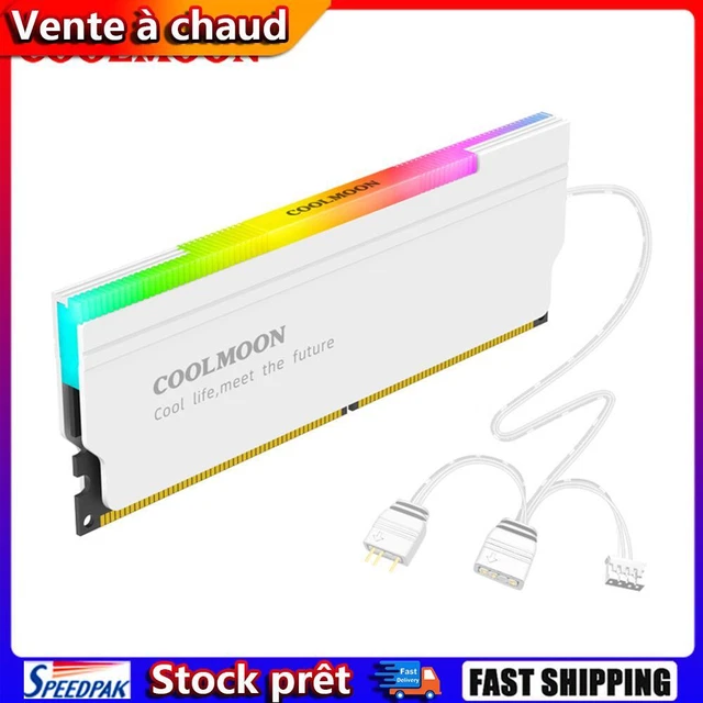 5V-3PIN ARGB RAM Heatsink Heat Spreader Cooler for Desktop Computer PC Memory FR EUR 11,03 ...