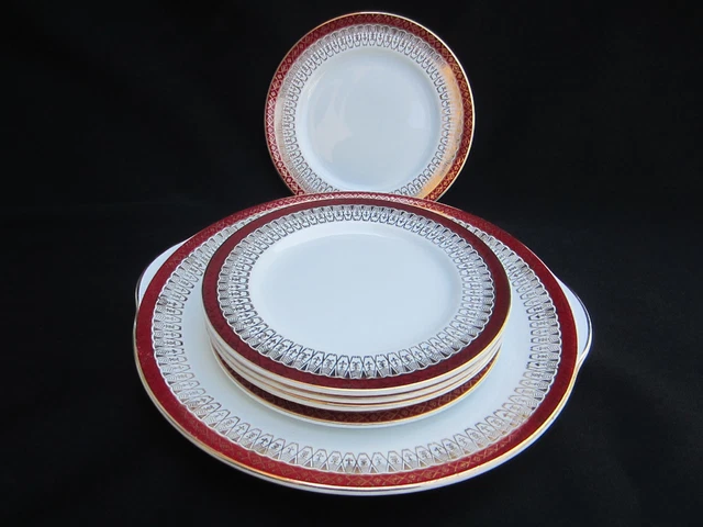 ANCIEN PLAT ASSIETTE service à gateaux Royal grafton bone china service ...