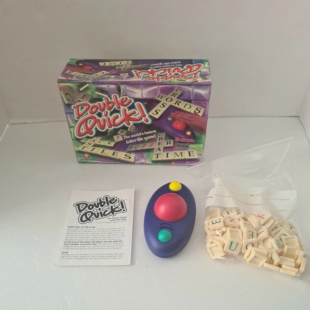 DOUBLE QUICK BOARD Game 1999 Retro Vintage Winning Moves Inc Working £ ...