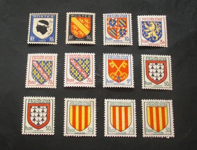 LOT DE 12 Timbres Neufs - Armoiries De Province EUR 1,50 - PicClick FR