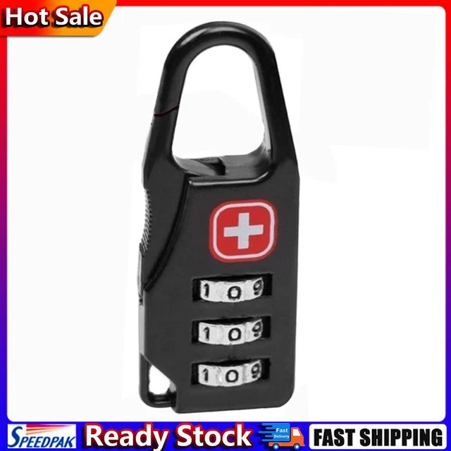 ALLOY SAFE COMBINATION Code Number Lock Padlock for Luggage Zipper ...