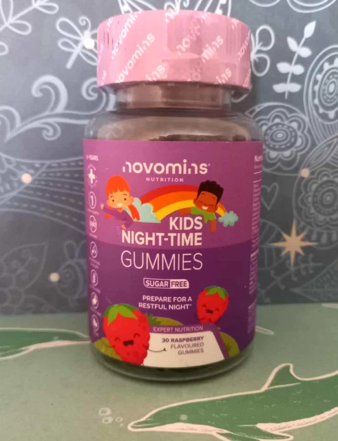 NOVOMINS KIDS NIGHT-TIME Gummies Sugar Free 30 Raspberry Gummies £7.95 ...