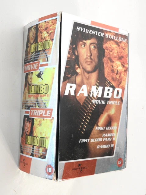 VHS CASSETTE TESTED Rambo First Blood I II III Box Set 2001 £4.99 ...