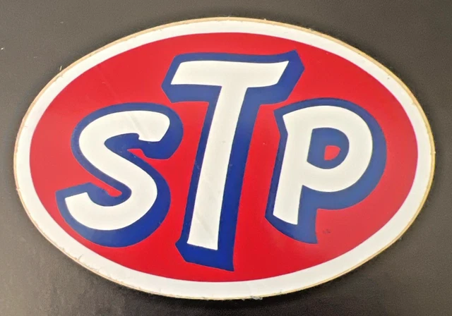 STP® OIL TREATMENT Logo 4" x 3" Oval Decal/Sticker ~ Vintage New Circa ...