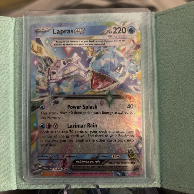 POKEMON TCG LAPRAS EX Stellar Crown SV07 NM Holo Card 032/142 £1.99 ...