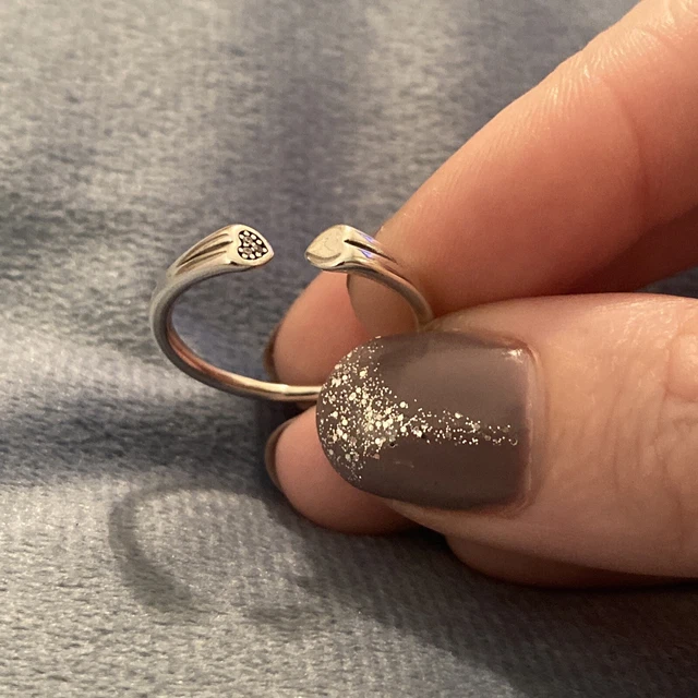 GENUINE PANDORA SILVER Two Hearts Open Ring 196572CZ Size 60 EUR 35,21 ...