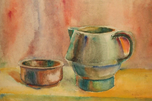 ANCIENNE AQUARELLE RÉALISTE nature morte signée EUR 90,88 - PicClick FR