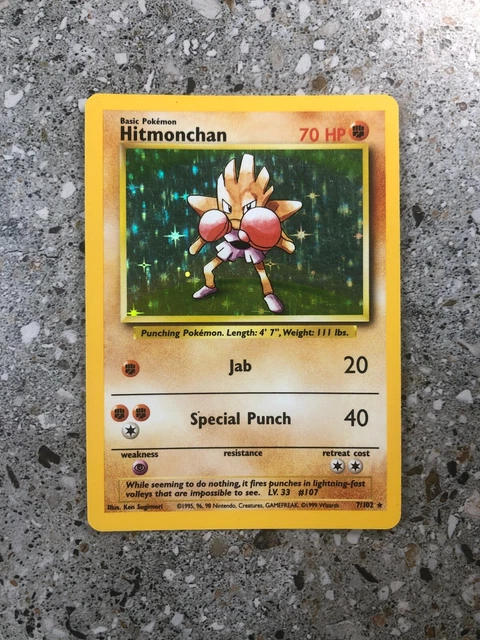 POKEMON TCG CARDS Hitmonchan 7/102 Base Set Holo Rare LP-MP $19.99 ...