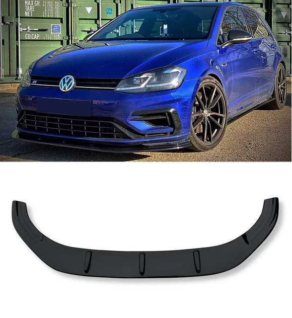 VW GOLF MK7 Gti Gtd Gte R-Line Front Lip Splitter Spoiler Gloss Black ...