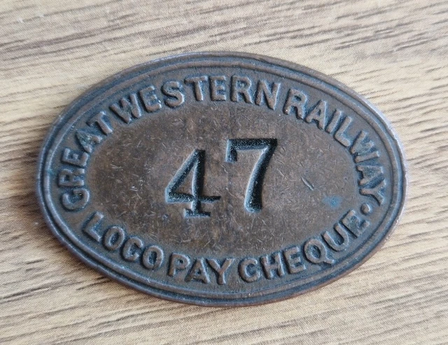 GWR LOCOMOTIVE DEPTARTMENT Workers Pay Cheque Token Great Western ...