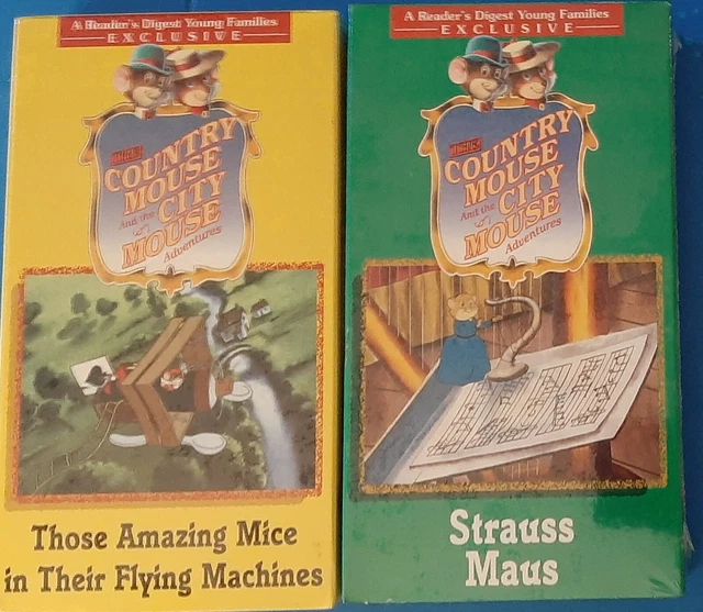 COUNTRY MOUSE AND City Mouse Adventures VHS Lot: Strauss Maus & Flying ...