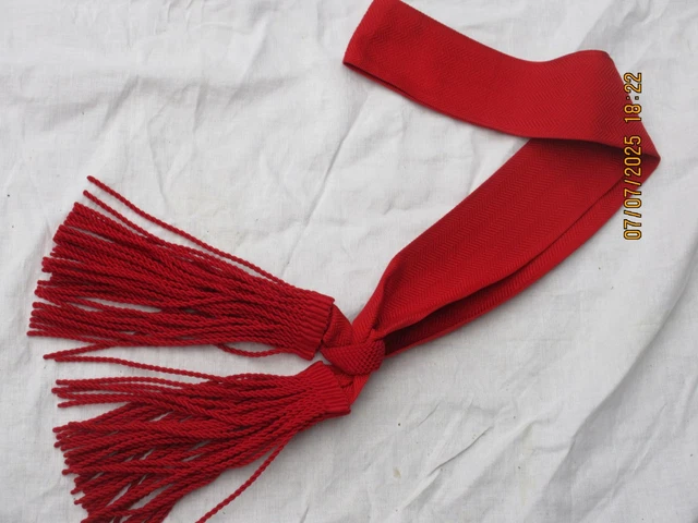 BRITISH ARMY SERGEANTS Red Belt, Ceremonial, Red Sash, Size 135cm $60. ...